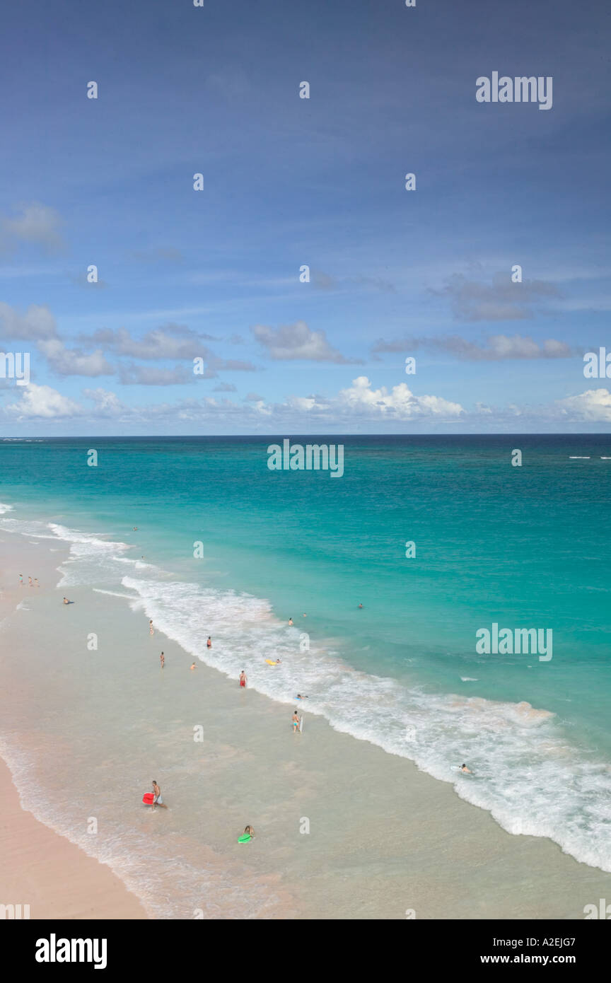 BARBADOS, South East Coast, Crane Beach, View of Crane Beach from Crane ...