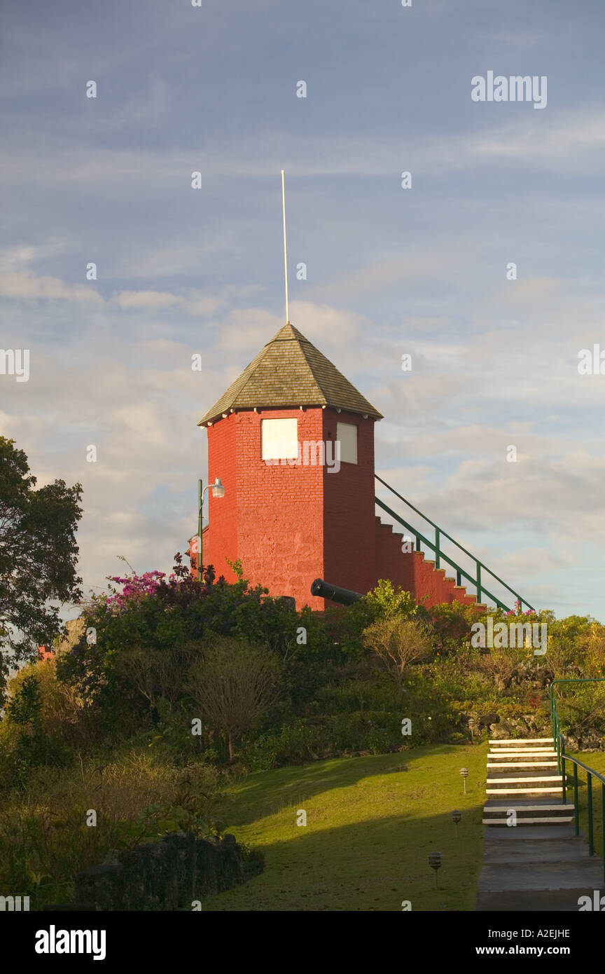 BARBADOS, St. George Parish, View of the Signal Tower at Gun Hill ...