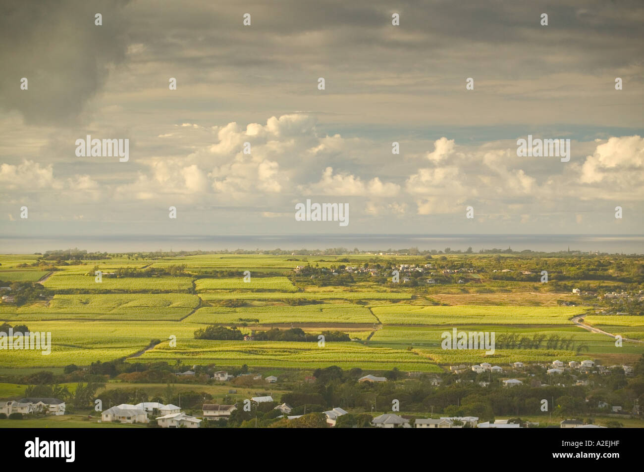 BARBADOS, St. George Parish, Morning Landscape View from Gun Hill ...