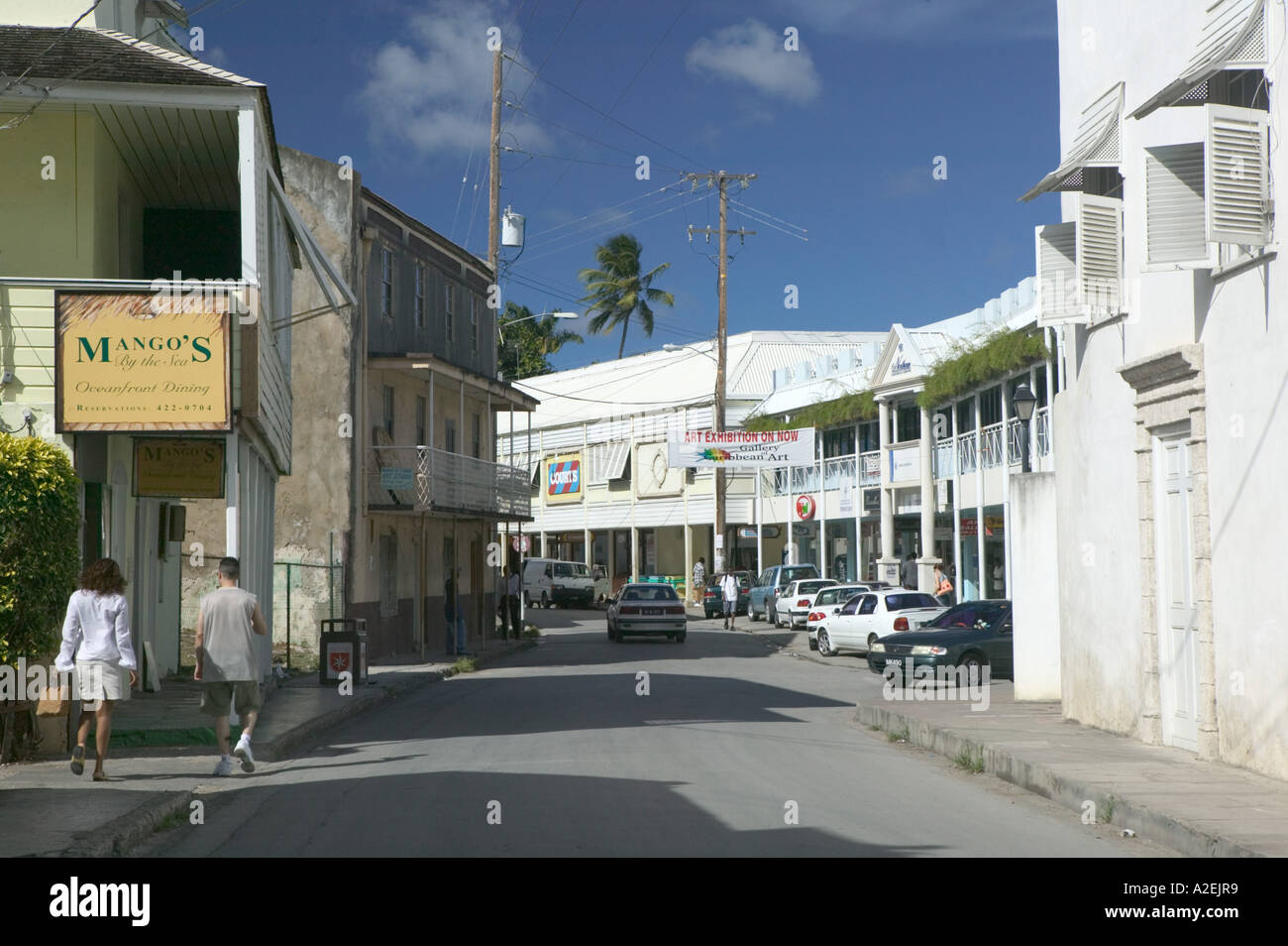 Barbados speightstown street scene hi-res stock photography and images ...