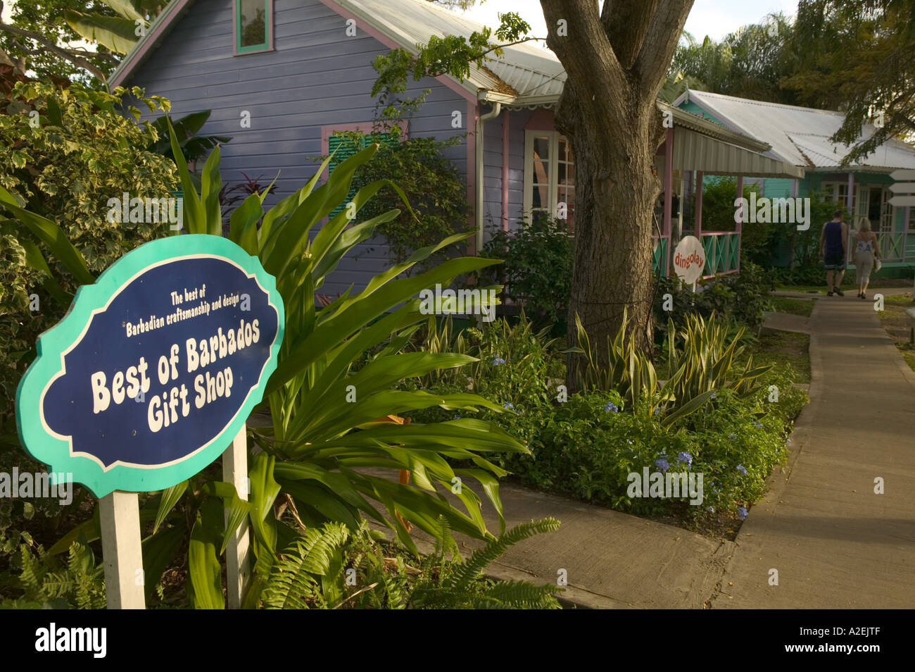 BARBADOS, West Coast, Holetown: The Chattel Village Stock Photo - Alamy