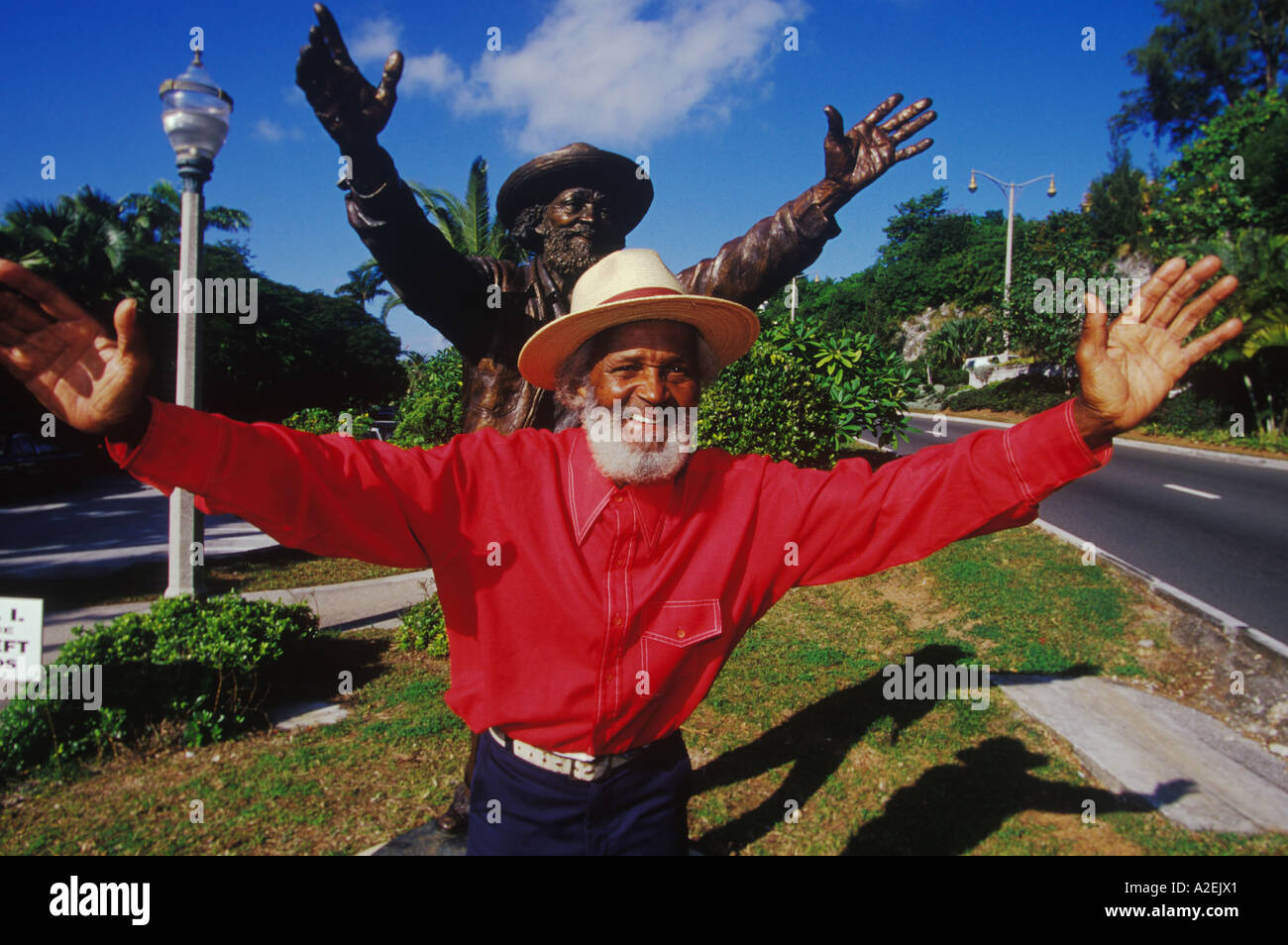 Statue of johnny barnes hi-res stock photography and images - Alamy