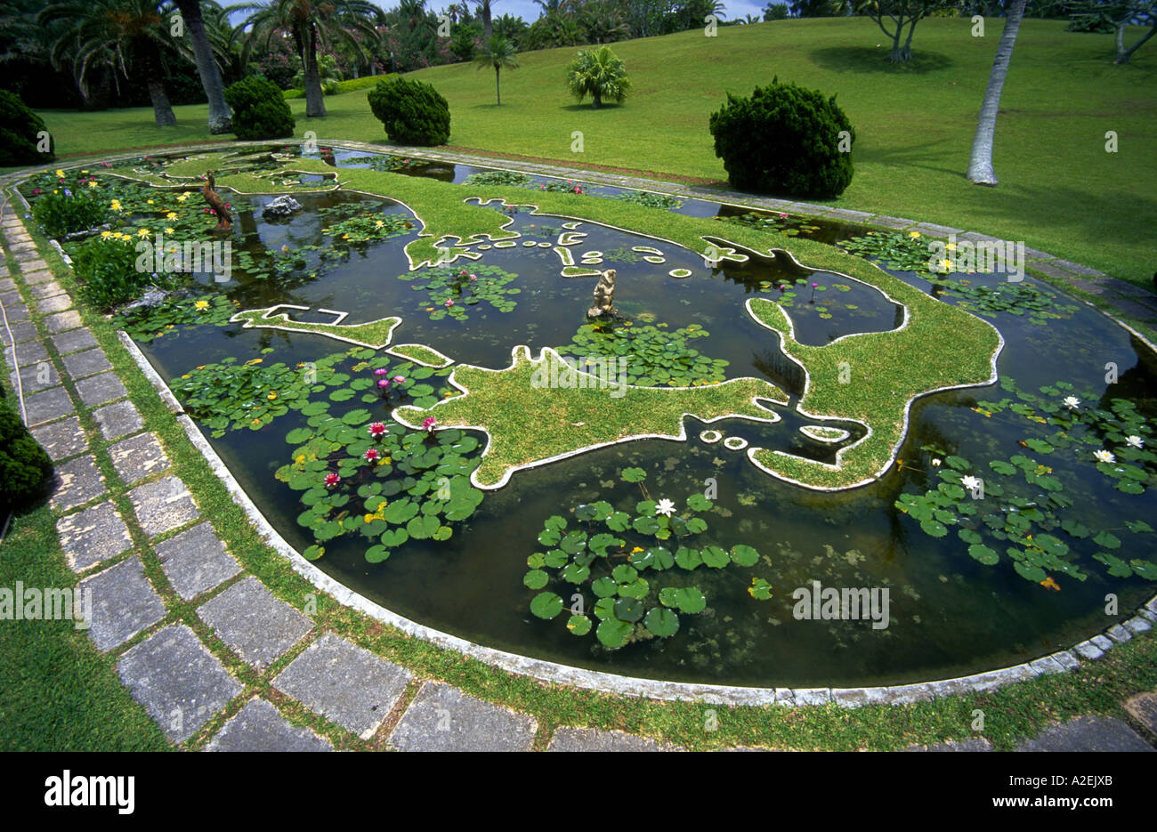 Caribbean, Bermuda. Palm Grove Gardens Stock Photo - Alamy