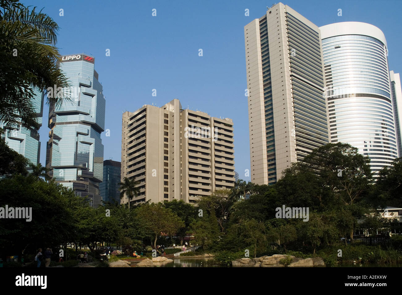 dh Hong Kong Park CENTRAL HONG KONG Lotus pool Lippo Building Pacific ...