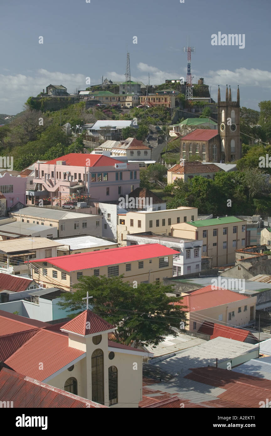 Caribbean, GRENADA,St. George's, Fort George View from Parliament Stock ...