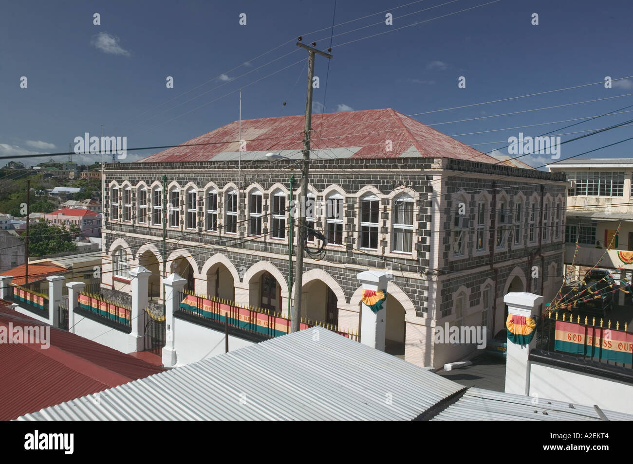 Caribbean, GRENADA, St. George's, Grenada Parliament Building Stock ...