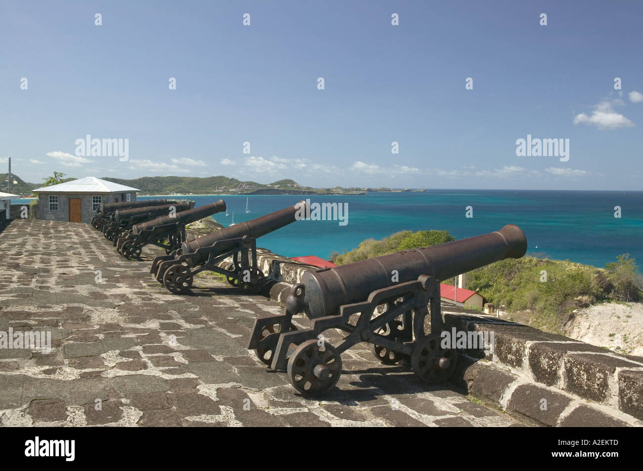 Caribbean, GRENADA, St. George's, Fort George, Fort Cannons Stock Photo ...