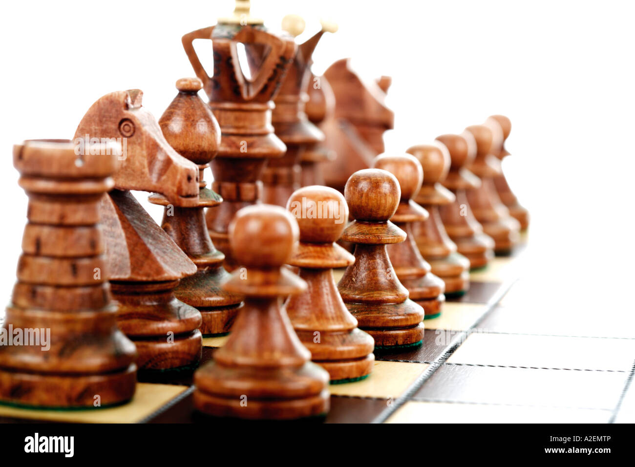Chess pieces in a row, close-up Stock Photo - Alamy