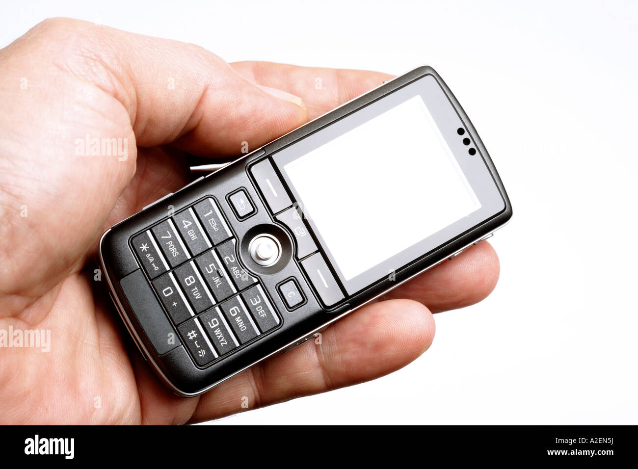 Man holding mobile phone Stock Photo - Alamy