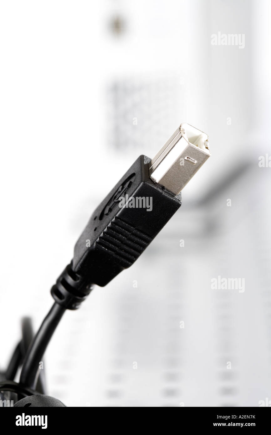 USB plug and cable Stock Photo - Alamy
