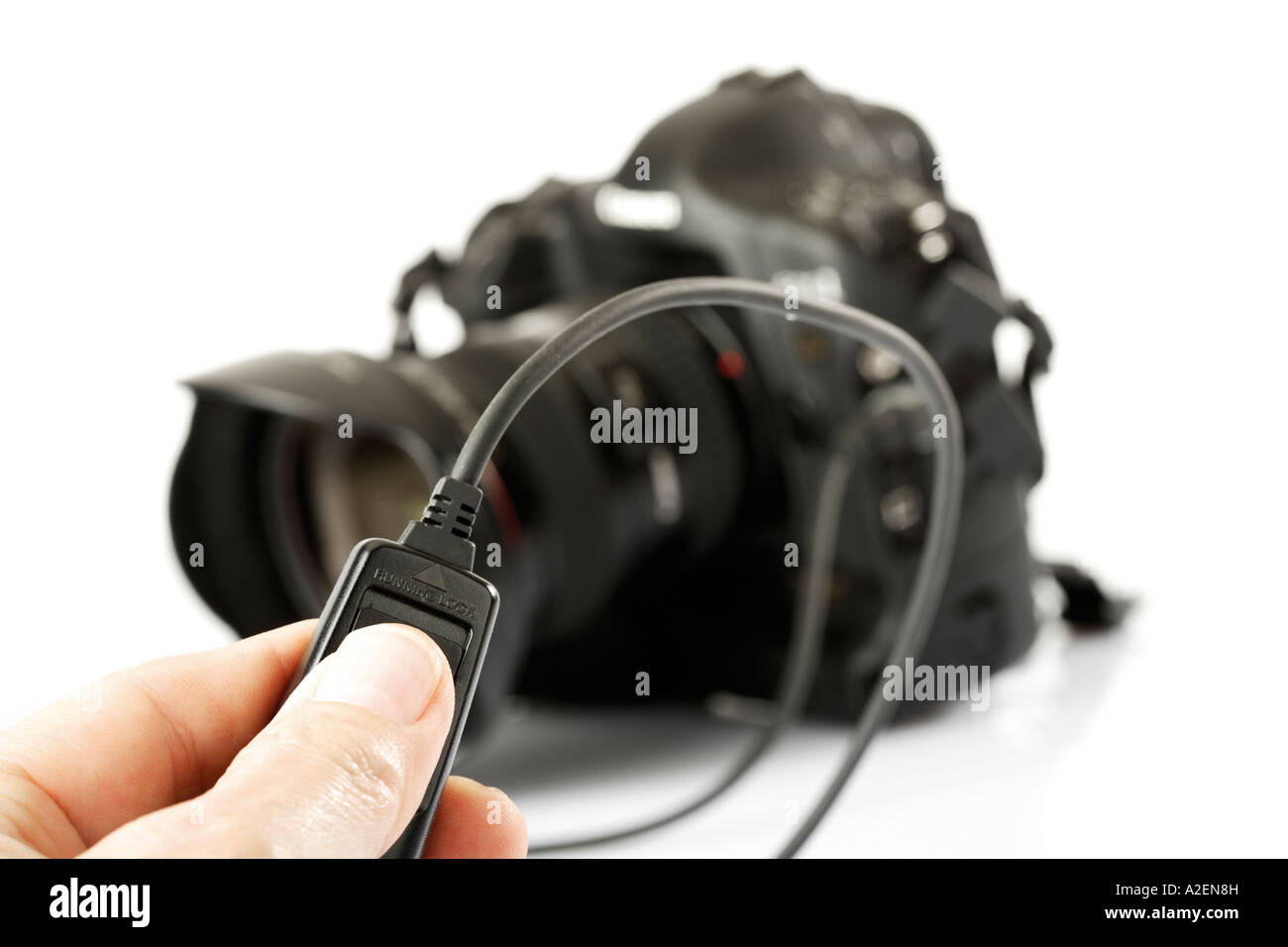 Remote-control release and digital camera Stock Photo - Alamy