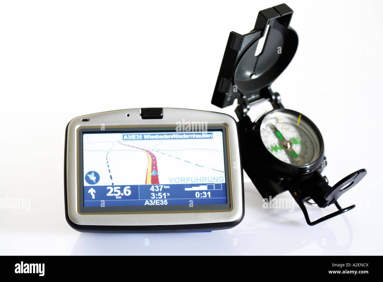 Navigation instrument and compass, close-up Stock Photo - Alamy