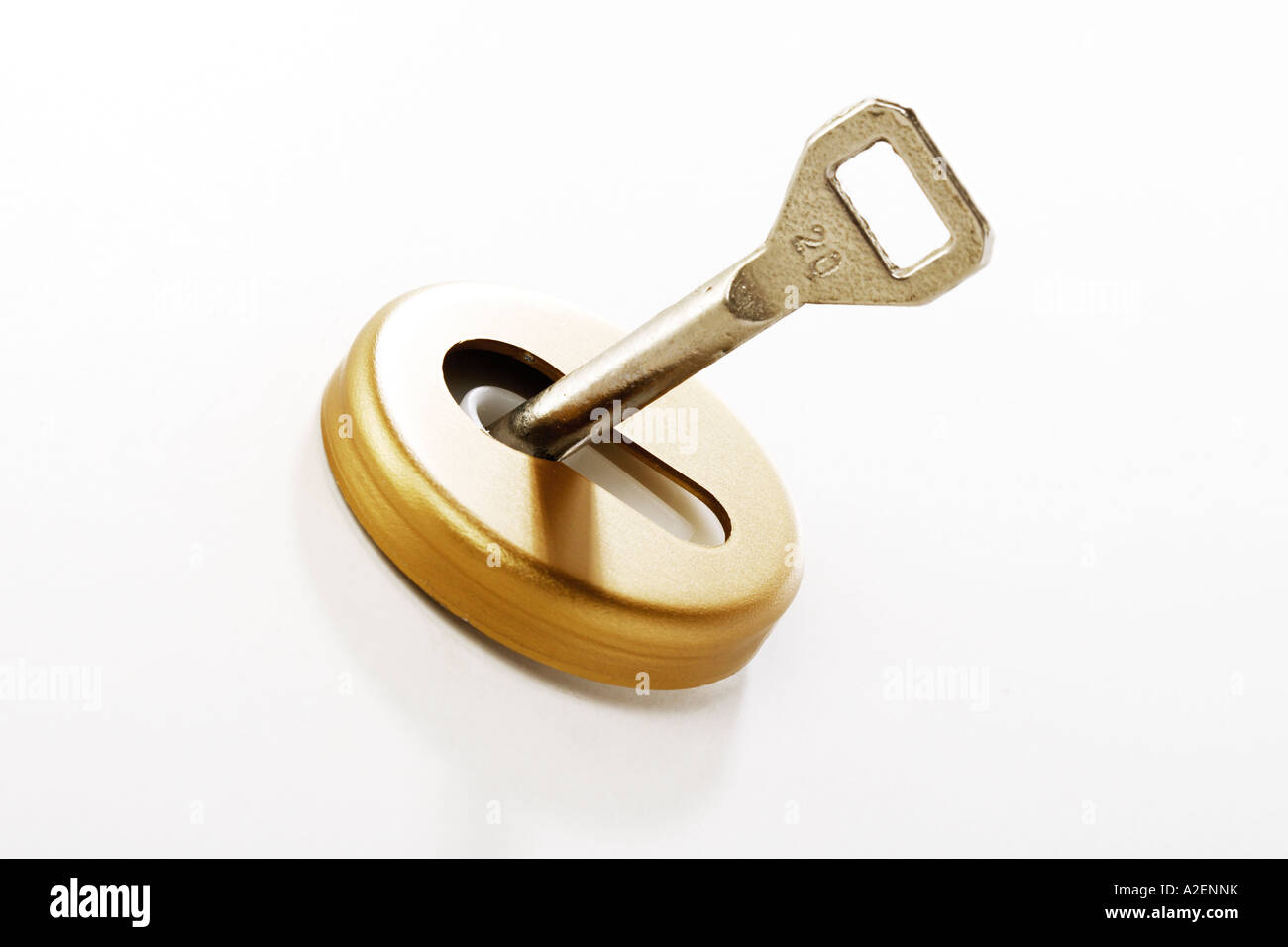 Key in keyhole Stock Photo - Alamy
