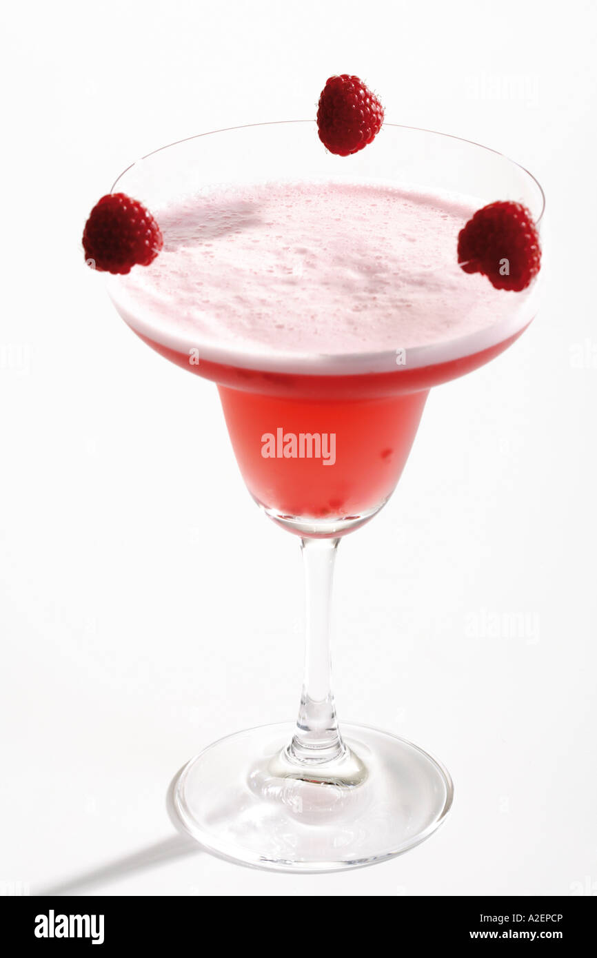Raspberry Margarita cocktail, elevated view Stock Photo - Alamy
