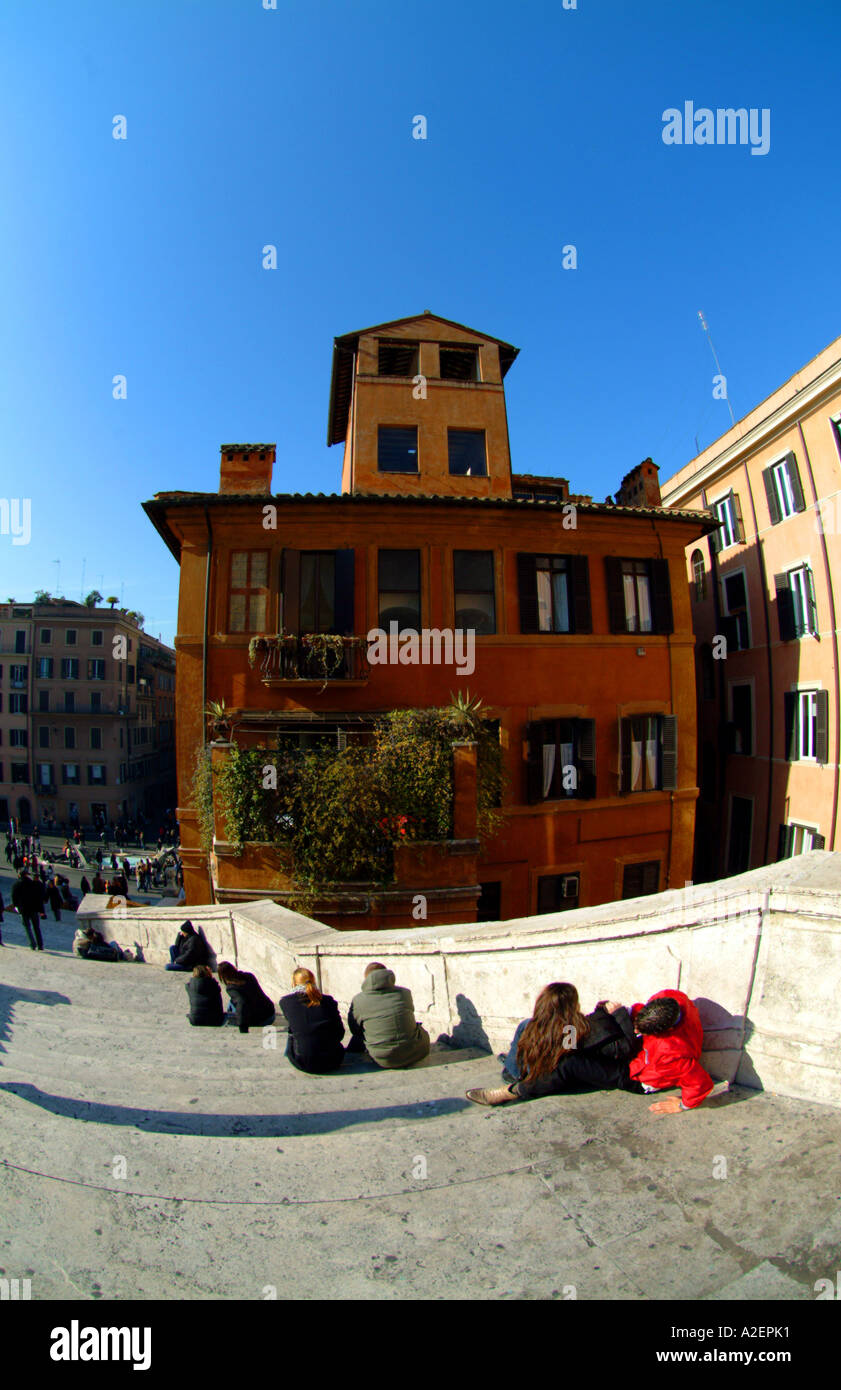 piazza di spagna spanish steps rome roma italy italian capital city ...
