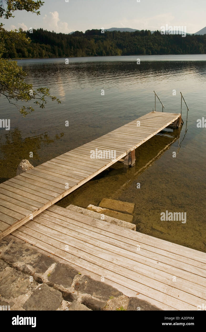 Jetty at lake Stock Photo - Alamy