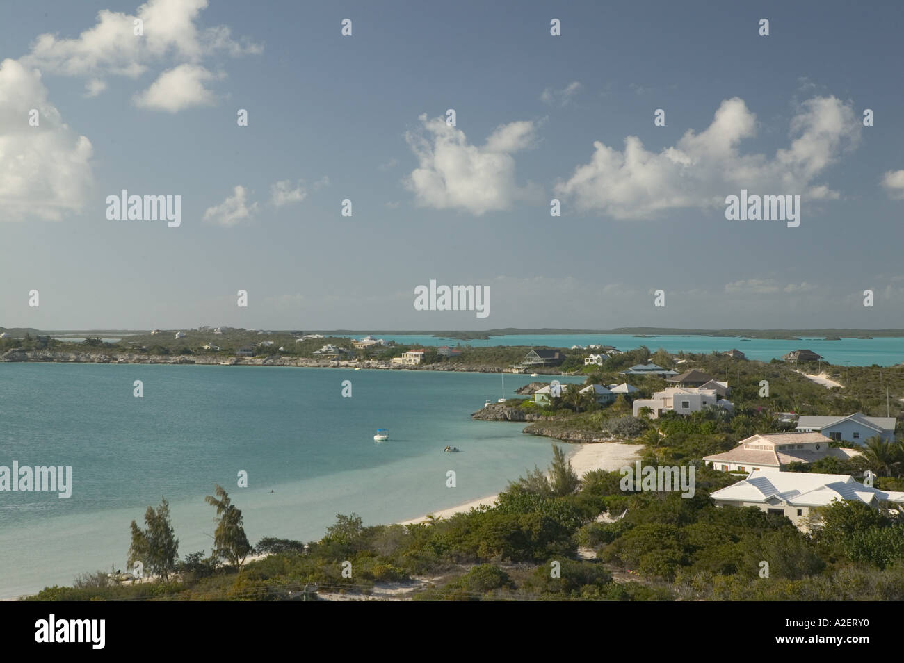 Caribbean, TURKS & CAICOS, Providenciales Island, Chalk Sound: View ...