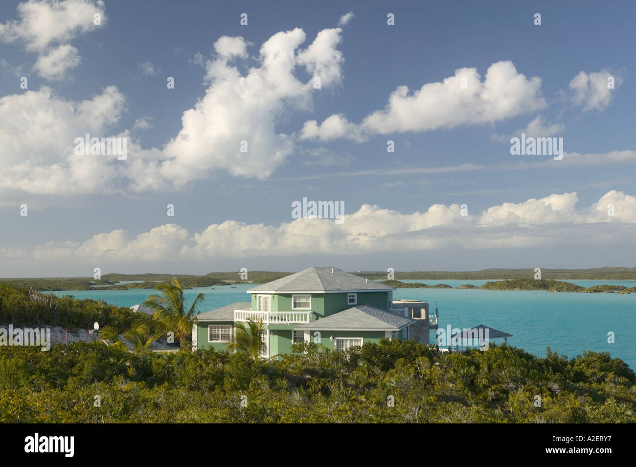 Caribbean, TURKS & CAICOS, Providenciales Island, Chalk Sound: Luxury ...