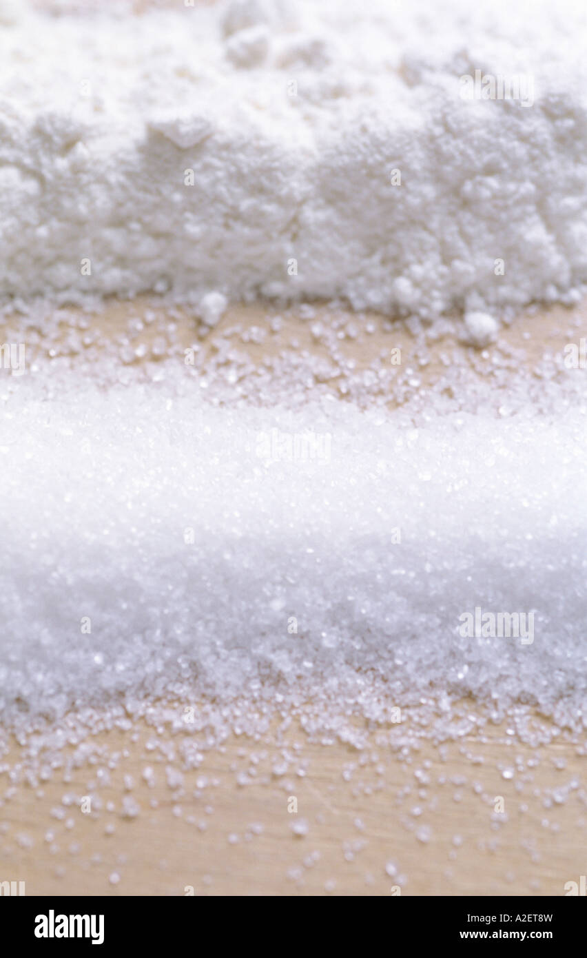 Granulated and powdered sugar Stock Photo - Alamy