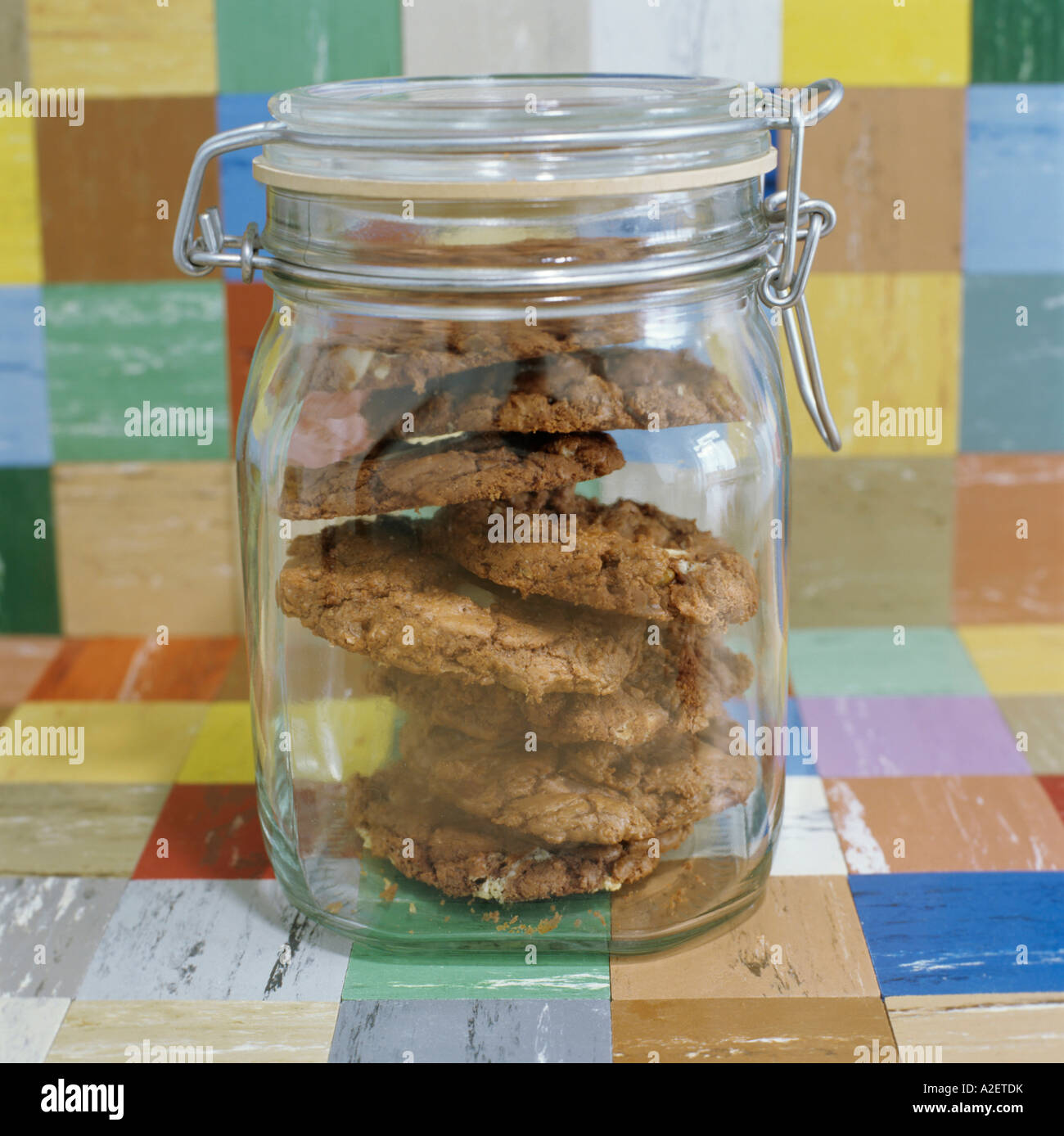 Closed cookie jar, close-up Stock Photo - Alamy