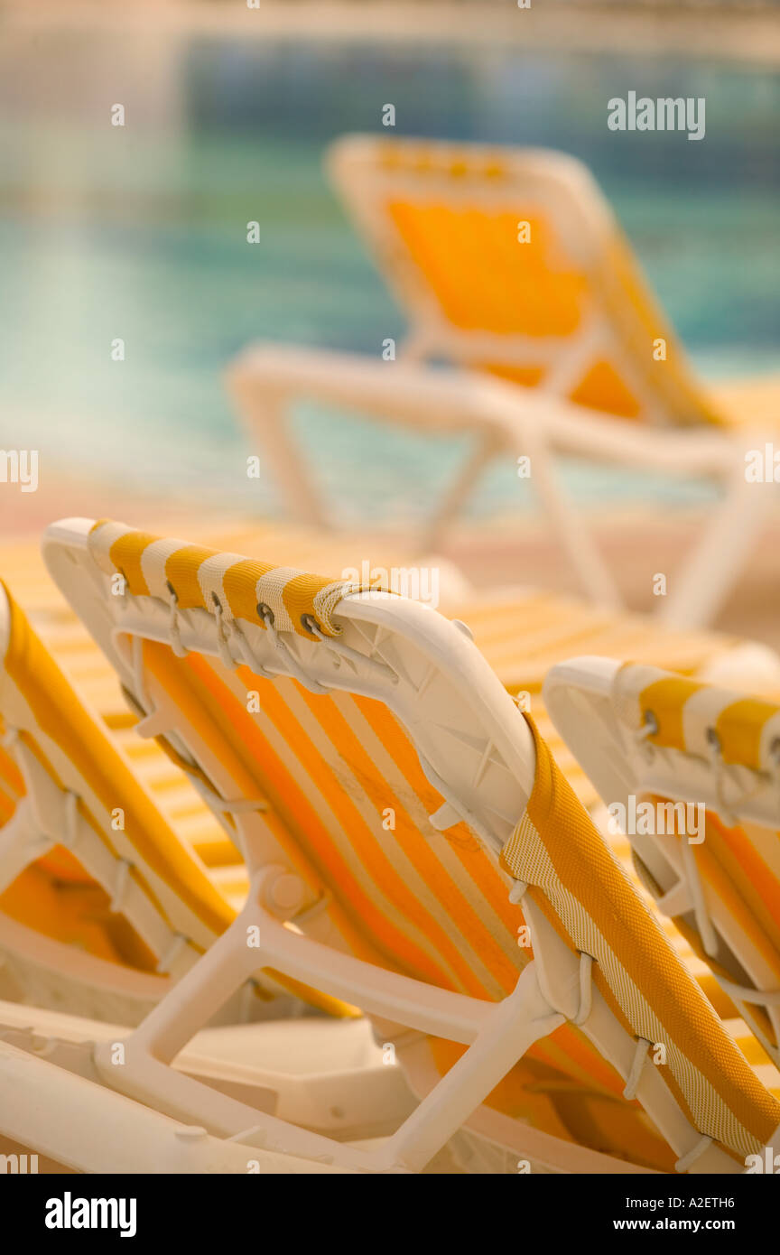 Caribbean, TURKS & CAICOS, Providenciales Island, Grace Bay: Pool Chair ...