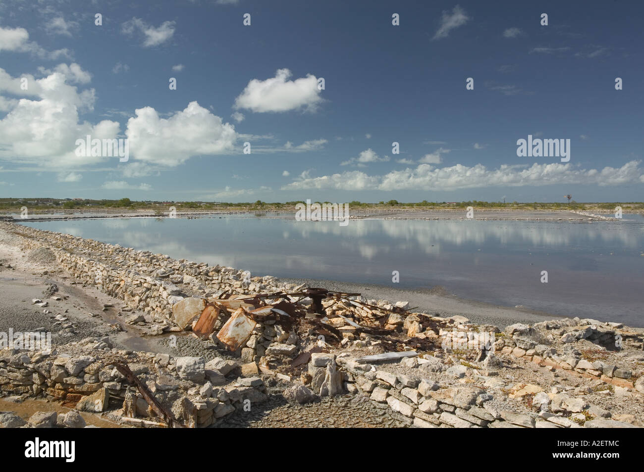 Caribbean, TURKS & CAICOS, South Caicos Island, Cockburn Harbour: View ...