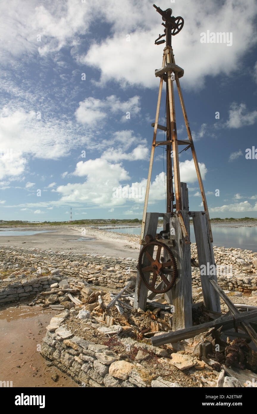 Caribbean, TURKS & CAICOS, South Caicos Island, Cockburn Harbour: Salt ...