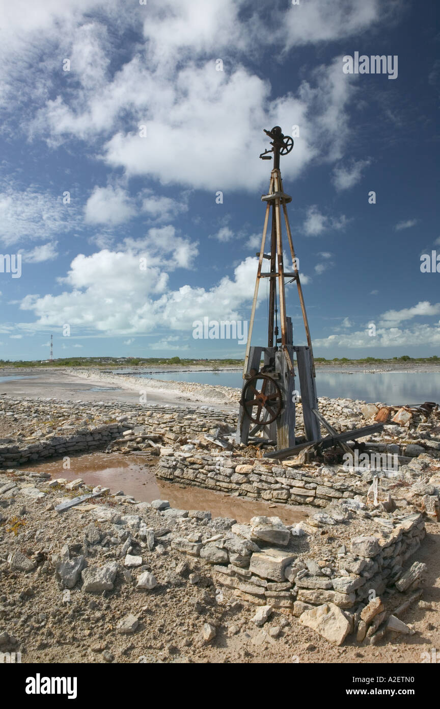 Caribbean, TURKS & CAICOS, South Caicos Island, Cockburn Harbour: Salt ...