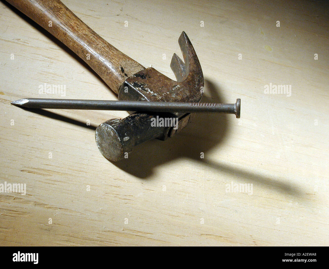Hammer and nail Stock Photo - Alamy