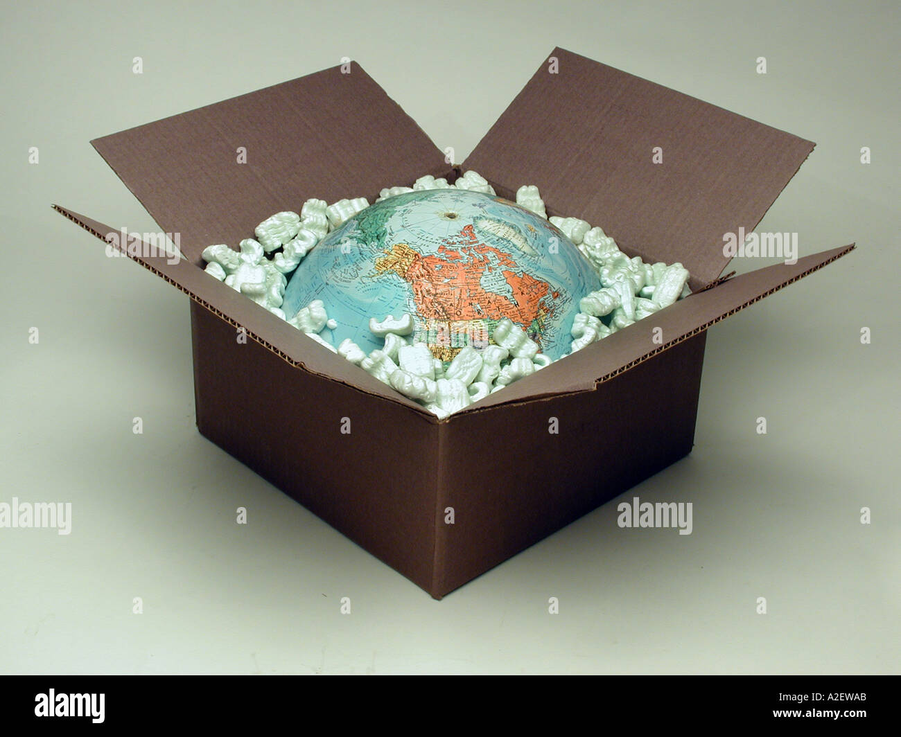 Earth protected in box Stock Photo - Alamy