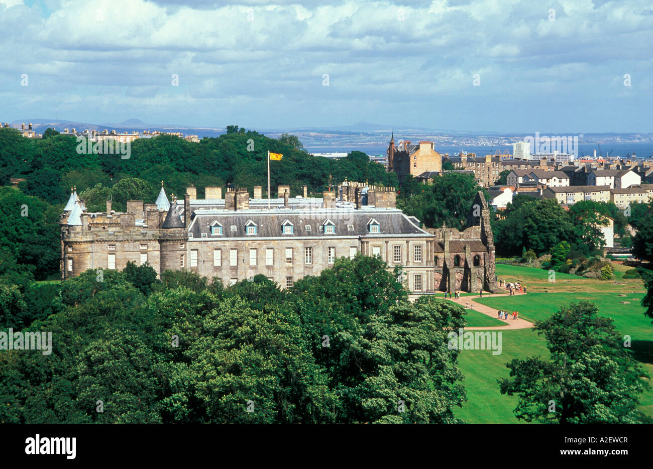 Holyrood Palace grounds Edinburgh Scotland Stock Photo - Alamy