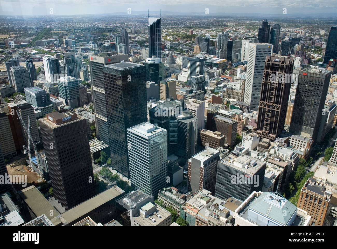 Central Business District CBD viewed from the Melbourne Observation ...