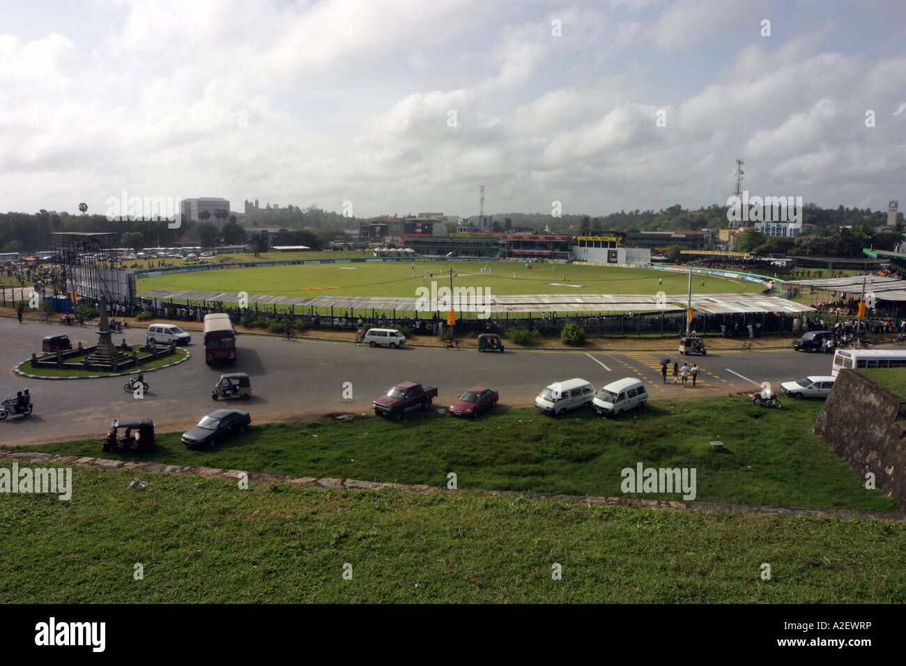A view of the National Cricket Ground, Galle, Sri Lanka in 2004, before ...