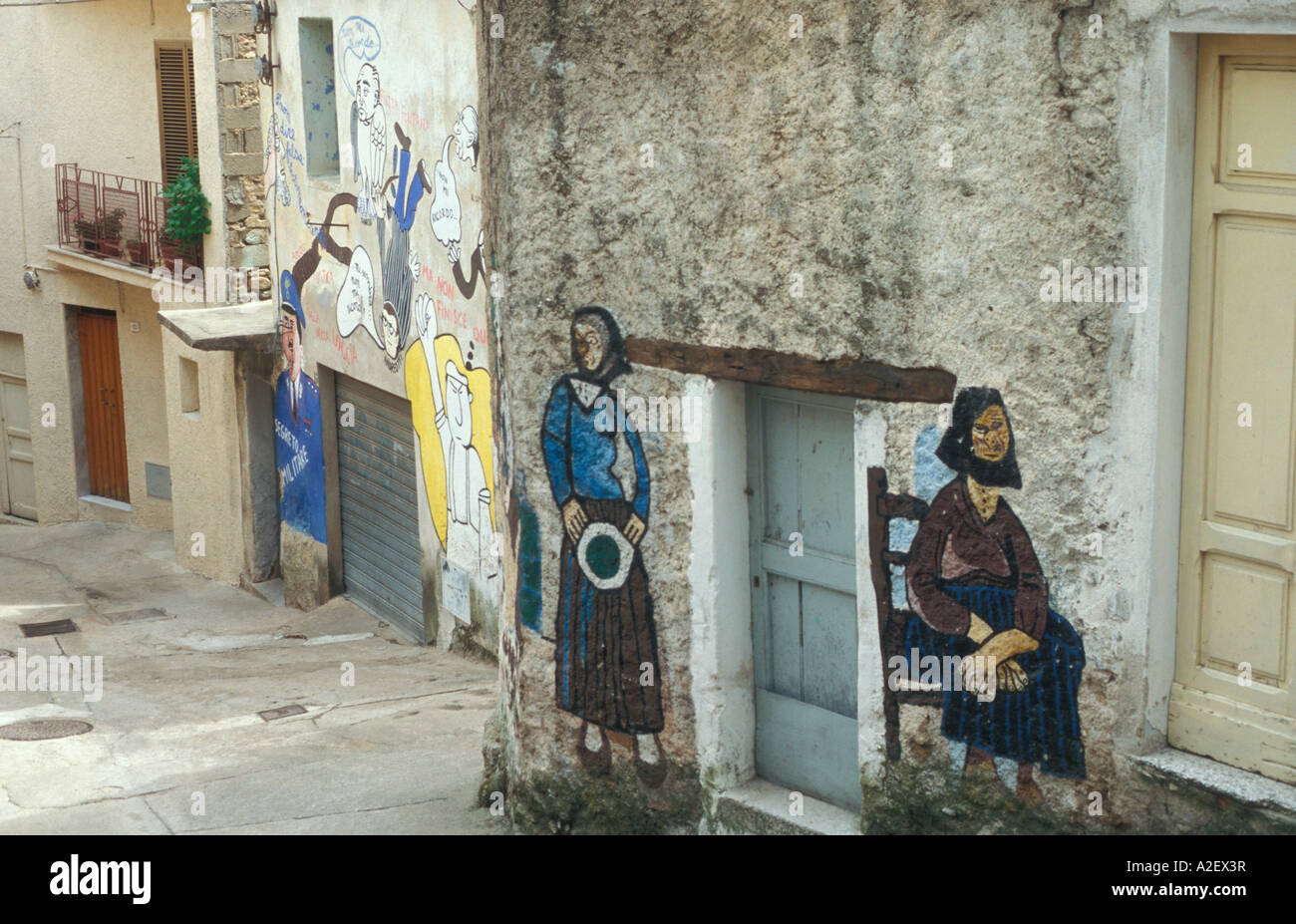 Murals Orgosolo Village Nuoro Sardinia Italy Stock Photo - Alamy