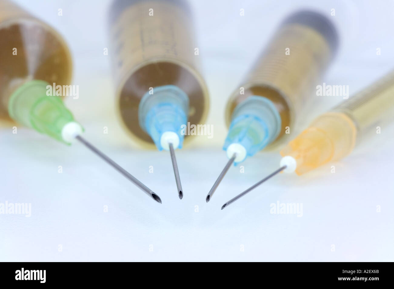 Close up medical syringe needles and syringes Stock Photo - Alamy