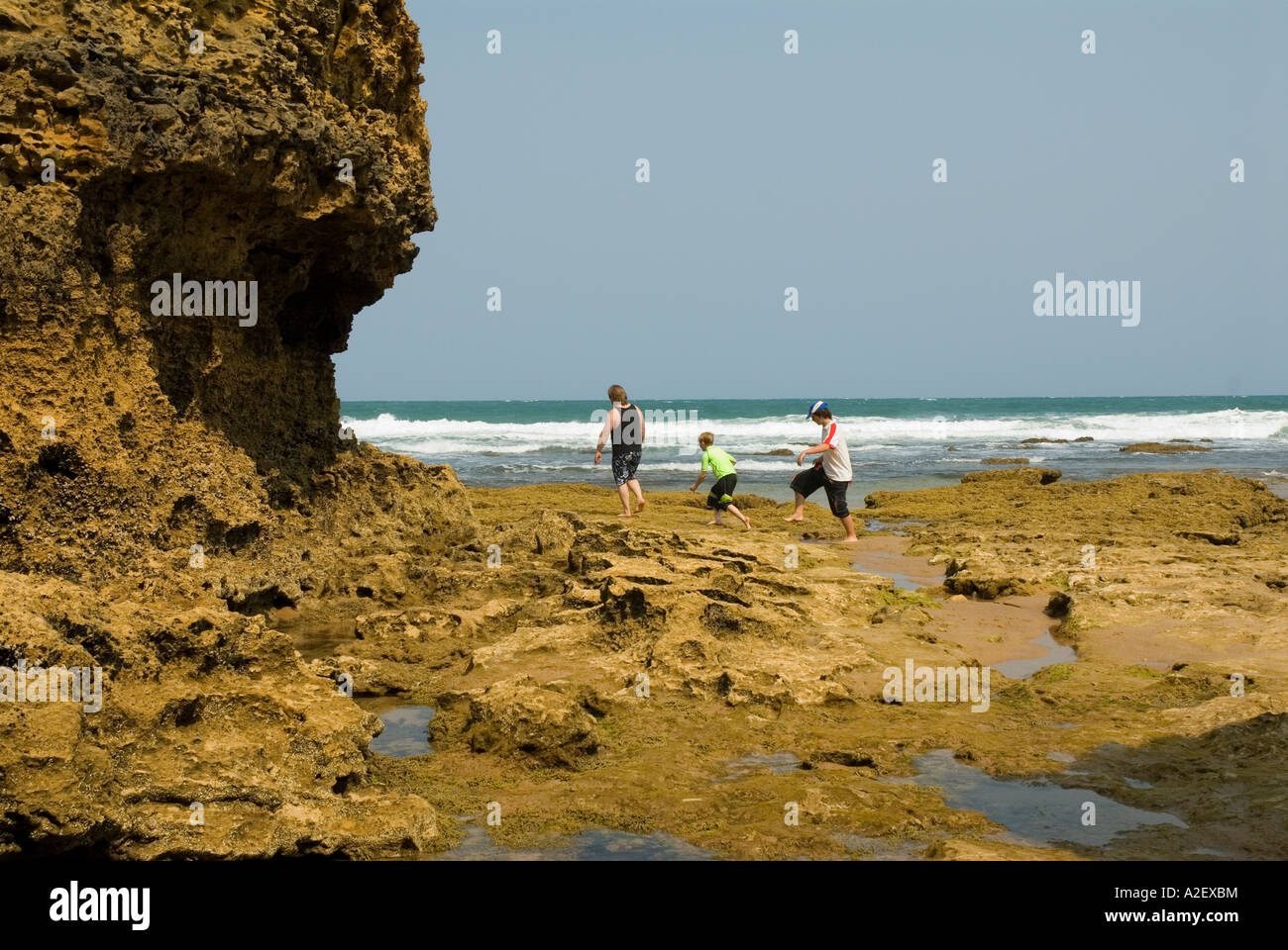 People at Rocky Point Torquay Surf Coast nr Geelong Victoria Australia ...