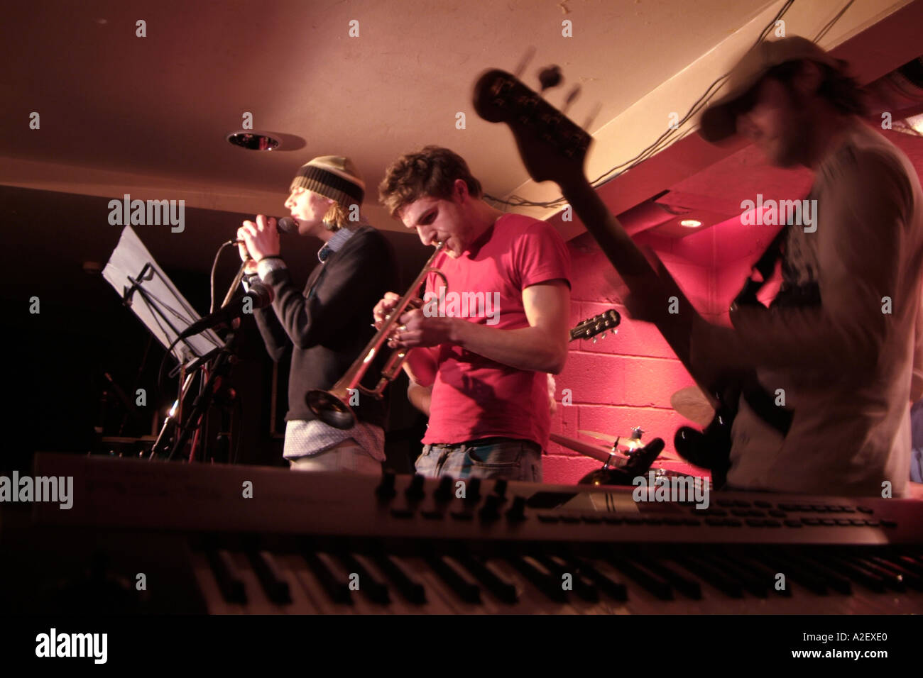 live music band jazz rock performance playing in a clublive music band ...