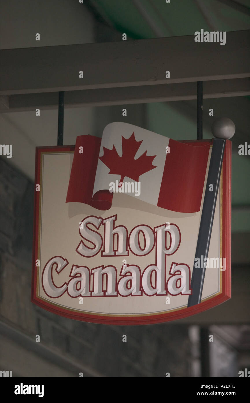 Canada, Alberta, Banff National Park: Banff, Shops on Banff Avenue Shop ...