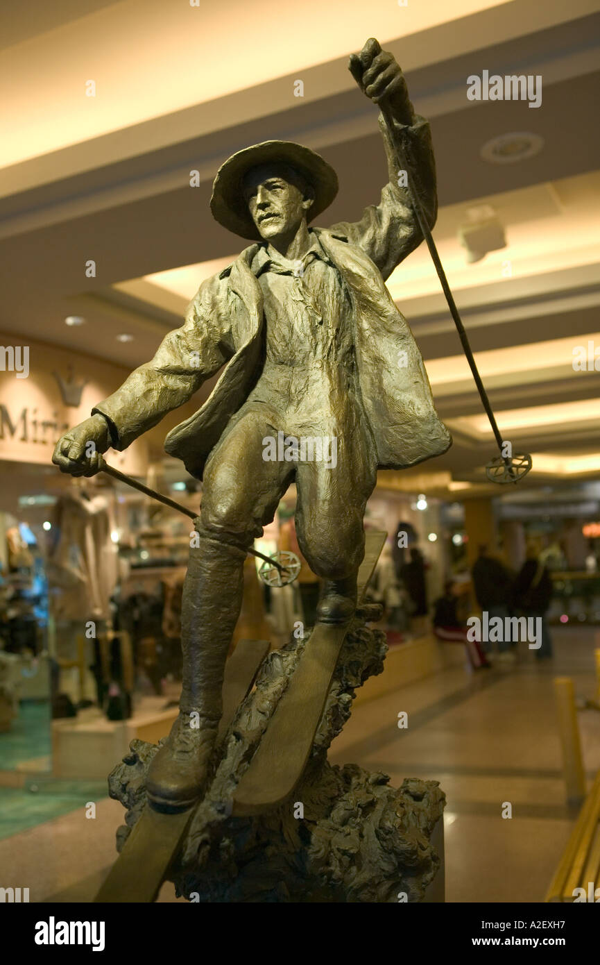 Canada, Alberta, Banff National Park: Banff, Shops on Banff Avenue ...