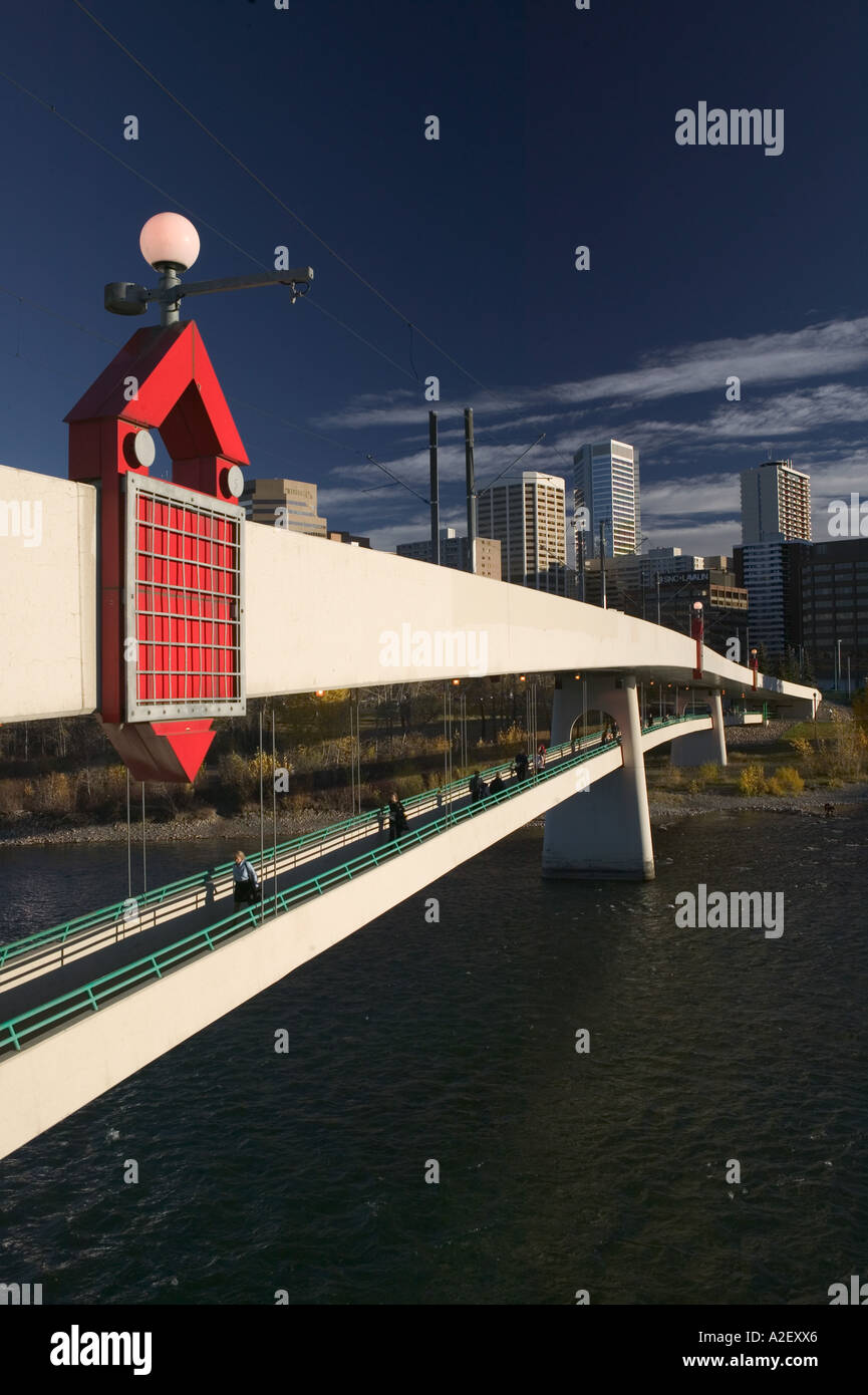 Canada, Alberta, Calgary: Downtown Calgary, Pedestrian Bridge View from ...