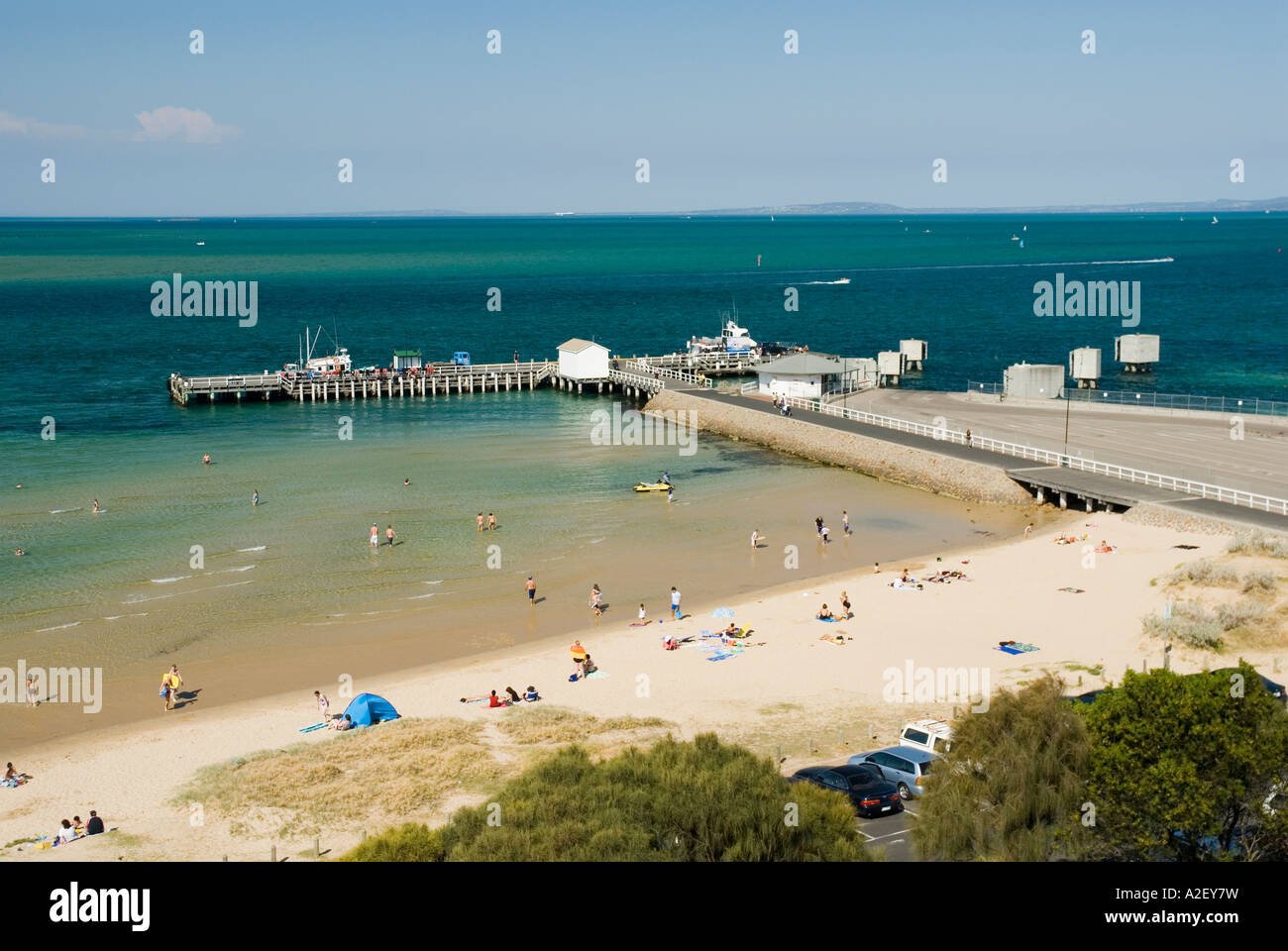 Pier and beach Sorrento Mornington Peninsula Victoria Australia Stock ...