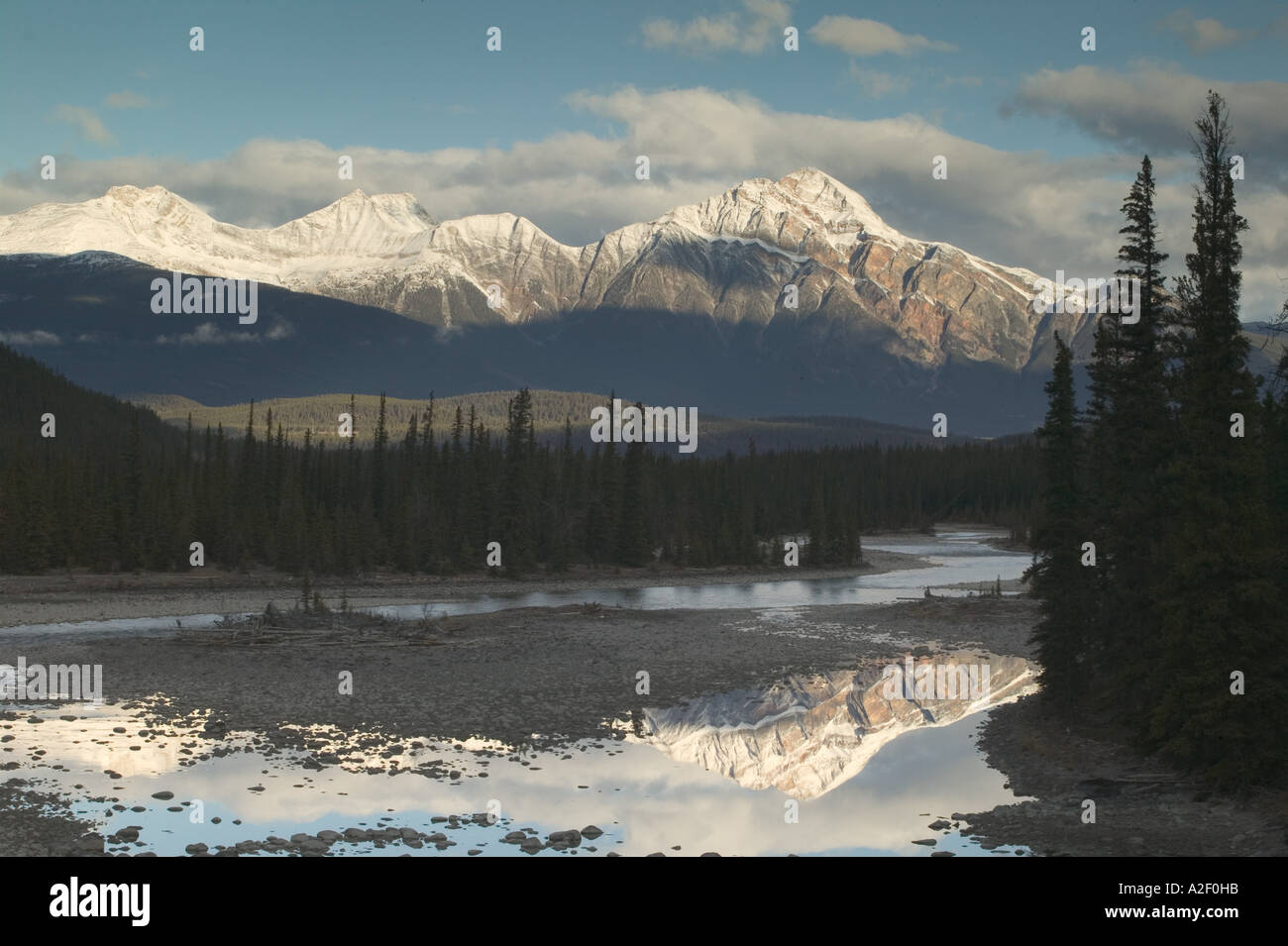 Canada, Alberta, Jasper National Park: JASPER, Mountain View along ...