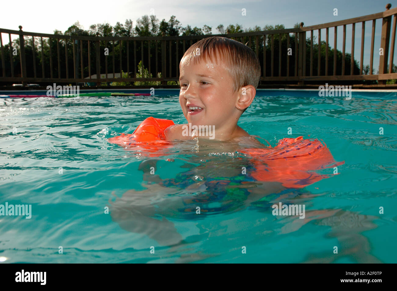 5 year old swimming in pool hi-res stock photography and images - Alamy