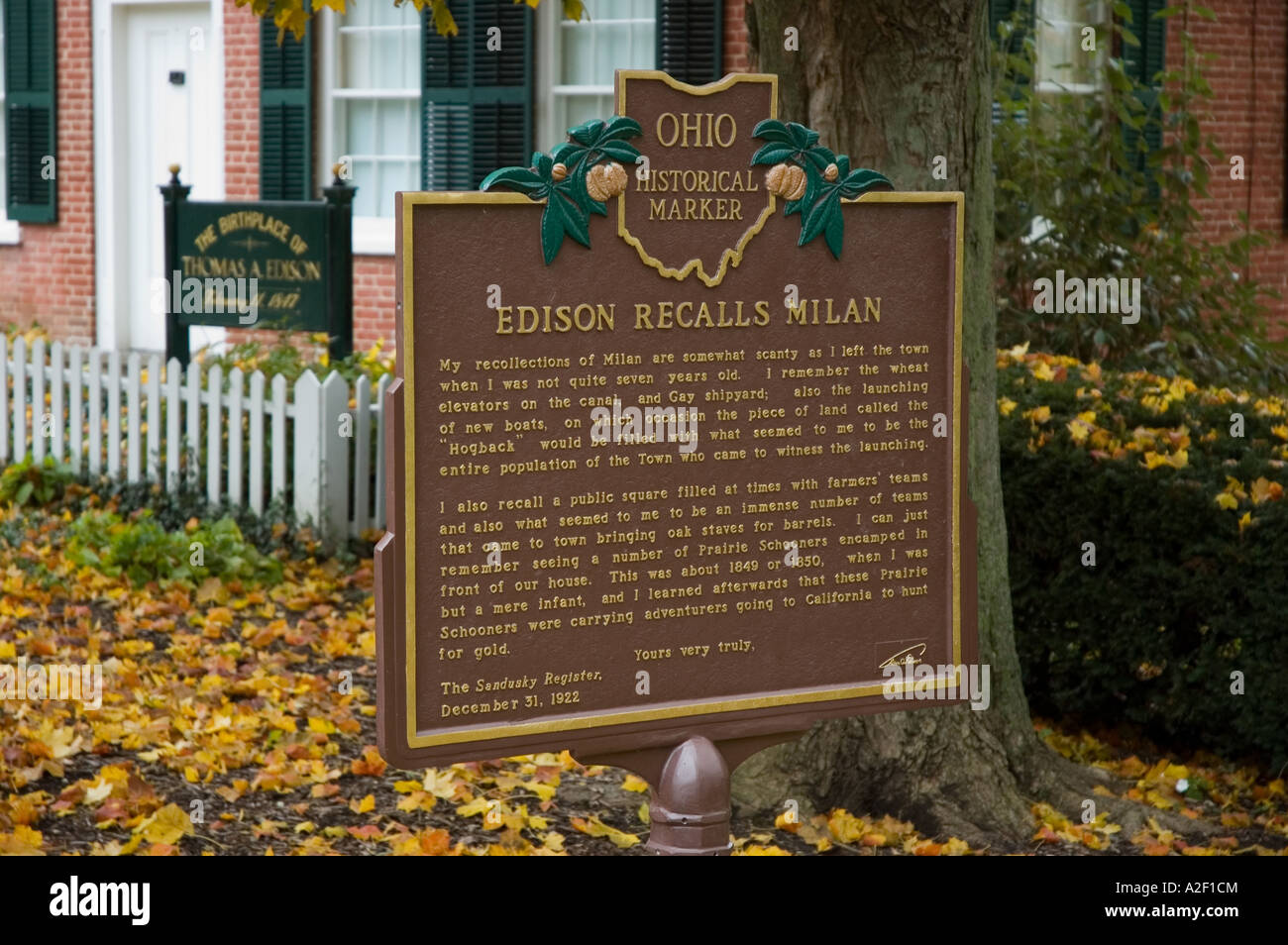 Thomas edison birthplace hi-res stock photography and images - Alamy