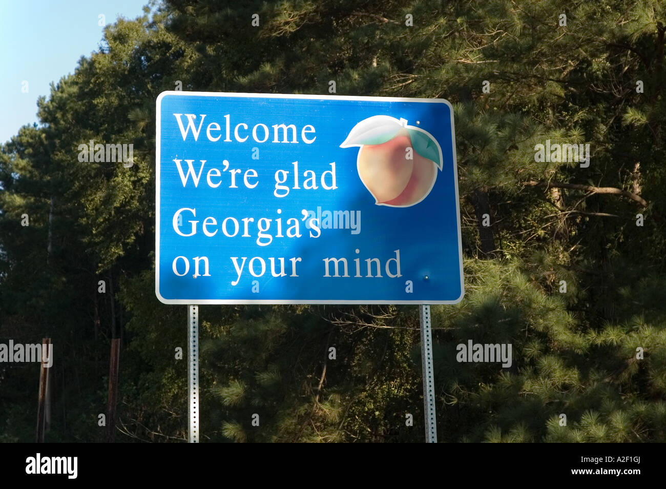 P32 156 Welcome To Georgia Sign Stock Photo - Alamy