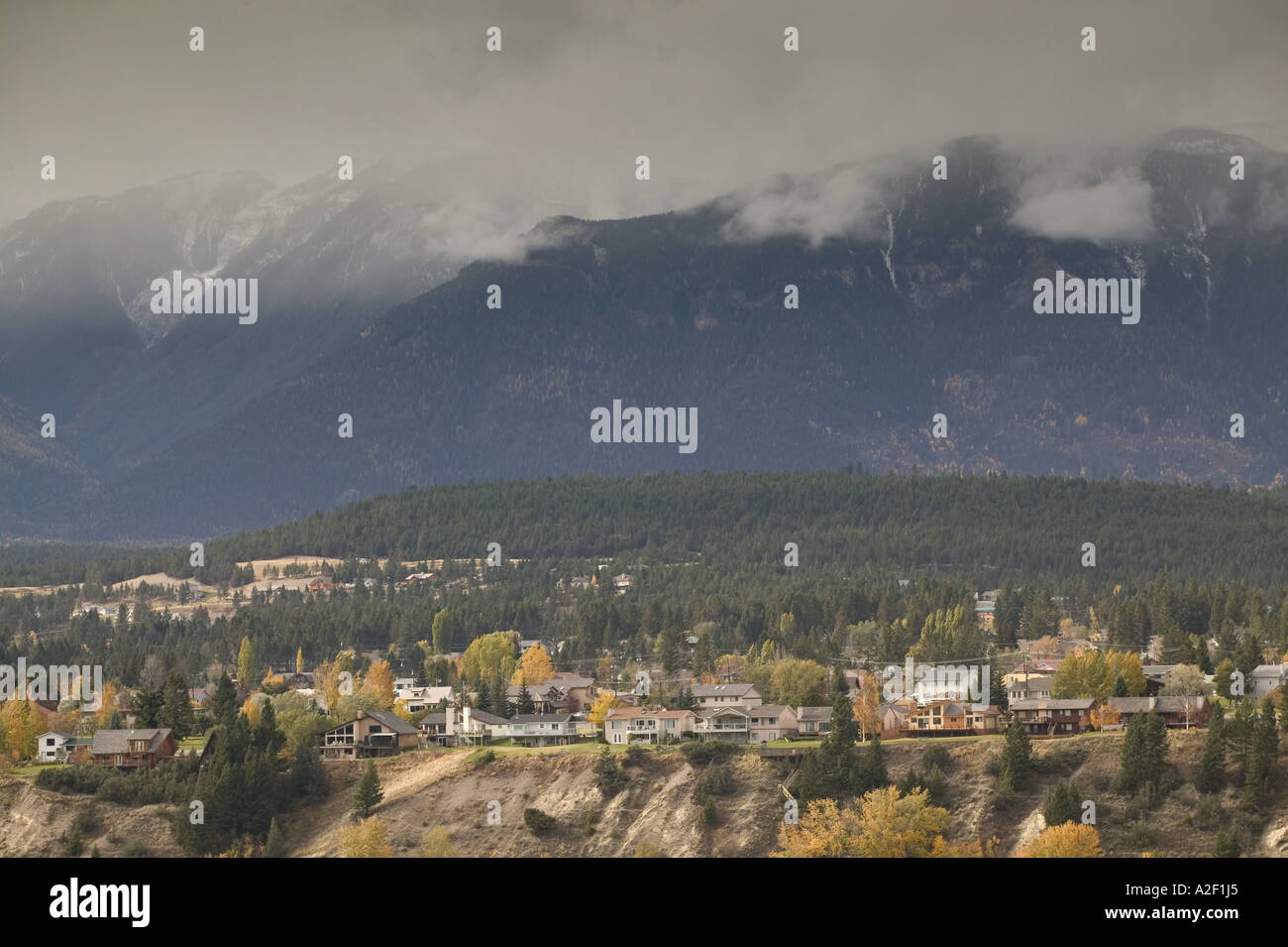 CANADA, British Columbia, The Rockies. Invermere: Resort Town View ...