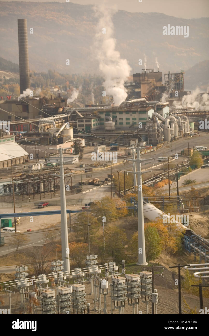 CANADA, British Columbia, Trail. View of the COMINCO silver, zinc and ...