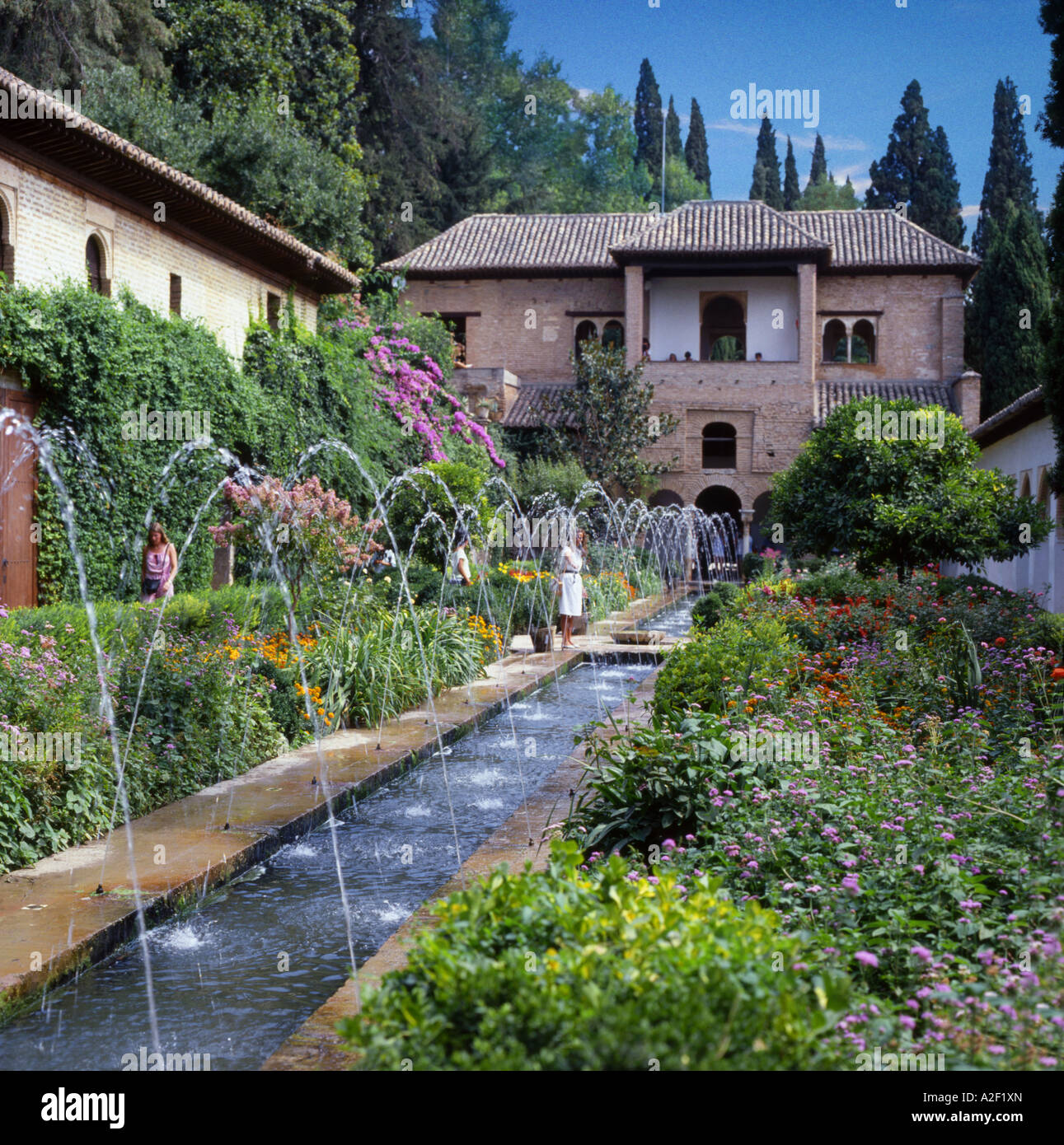 The Generalife Gardens – Alhambra, Granada Spain Stock Photo - Alamy