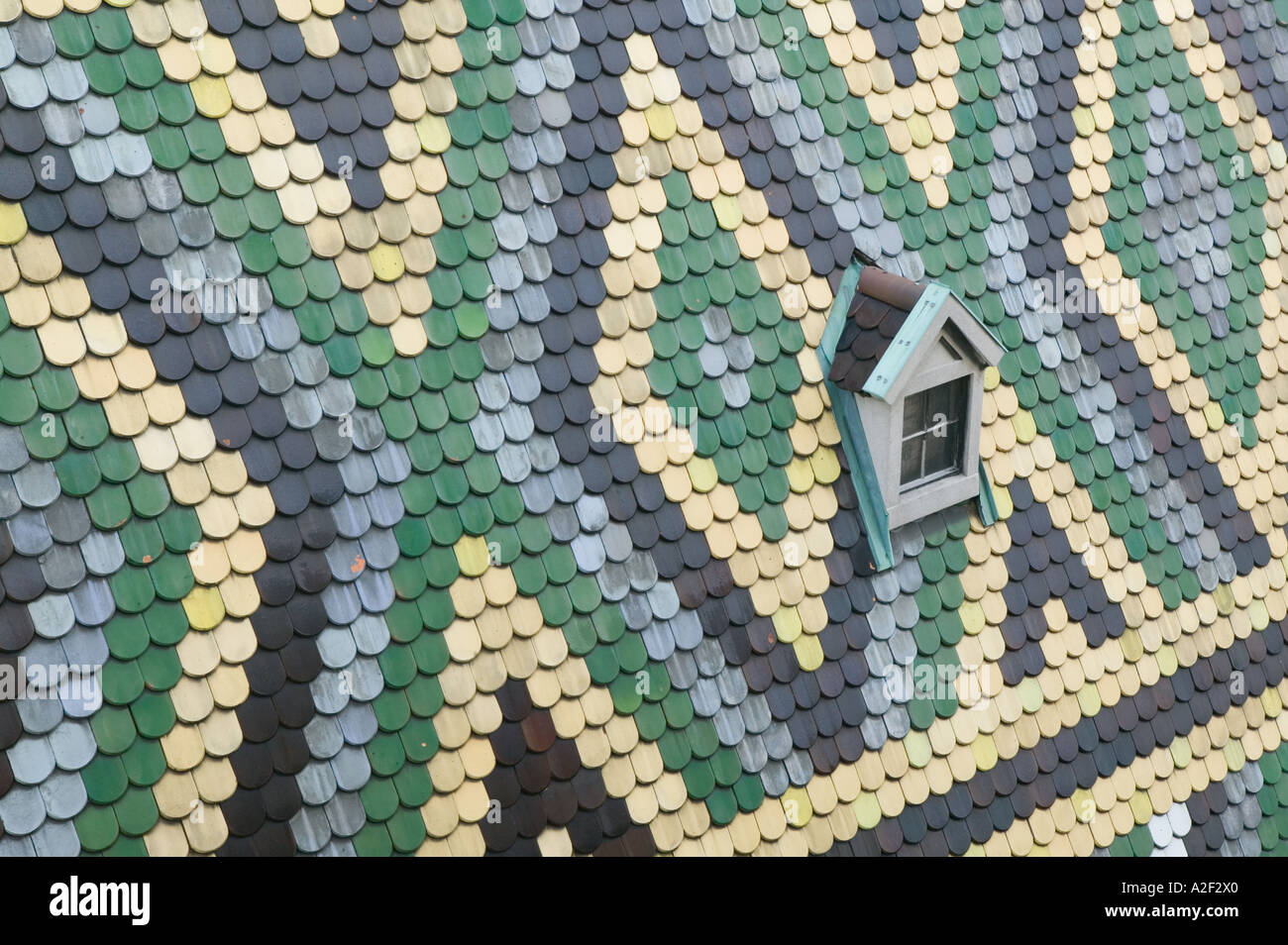 AUSTRIA, Vienna: The Stephansdom Cathedral Roof Tile Detail Stock Photo ...