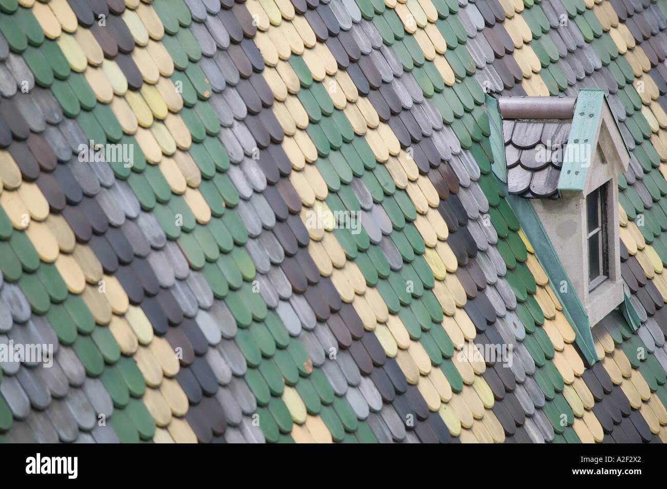 AUSTRIA, Vienna: The Stephansdom Cathedral Roof Tile Detail Stock Photo ...